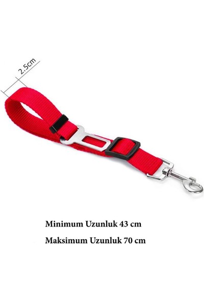 Rüzgar Emniyet Kemerine Takılabilen Kedi ve Köpek Emniyet Kemeri