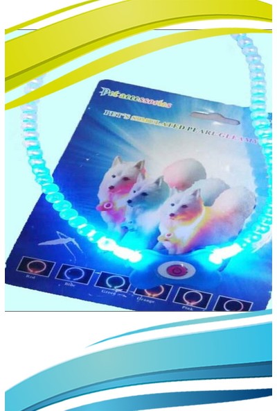 Rüzgar Mavi Neon LED Işıklı 12.5 cm Gece Kedi Köpek Gezdirme Kolyesi Rüzgar Mavi Neon LED Işıklı 12.5 cm Gece Kedi Köpek Gezdirme Kolyesi