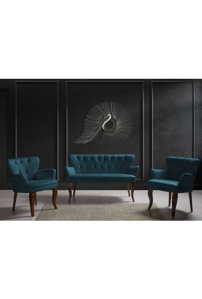 Wood Labs Woodlabs Kollu Çay Seti Koltuk Takımı Ceviz Ayak Wood Labs Woodlabs Kollu Çay Seti Koltuk Takımı Ceviz Ayak