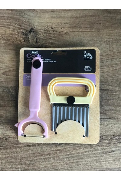 Cmt Pratik Patates Sebze Meyve ve Cips Doğrayıcı ve Soyacak 2'li Set