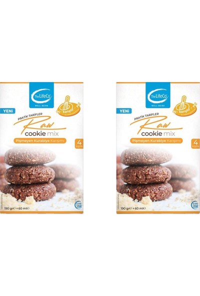 TheLifeCo Pişmeyen Kurabiye Karışımı 190 gr x 2'li Paket