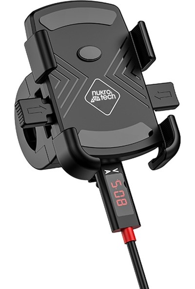 Nukrotech GKN54-U USB Şarjlı Motosiklet Gidon Aparatlı Telefon Tu