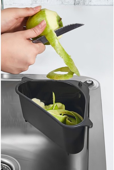 Jet Sepetim Lavabo Vantuzlu Üçgen Sebze Meyve Raf Evye Süzgeci