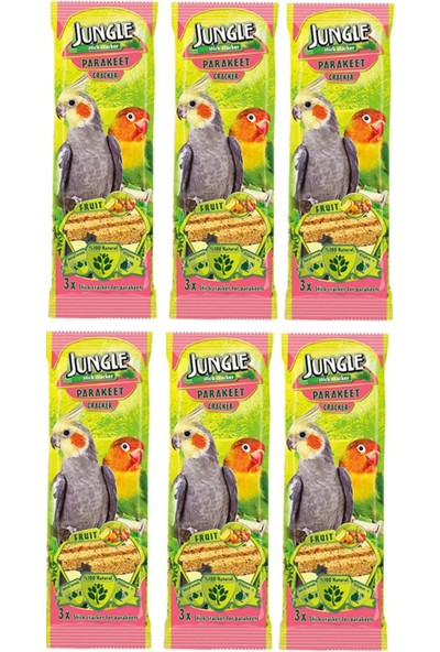 Jungle Meyveli Paraket Krakeri 3'lü (6 Adet)