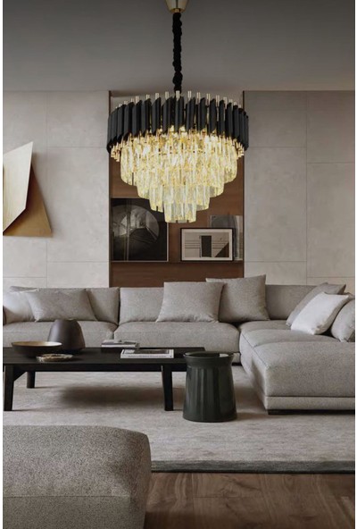 Luna Lighting Luxury Kristal Taşlı Modern Avize Luna Lighting Luxury Kristal Taşlı Modern Avize