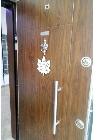 Hellove Yaprak Şeklinde Ahşap Kapı Süsü Dekoratif Süs Duvar Süsü