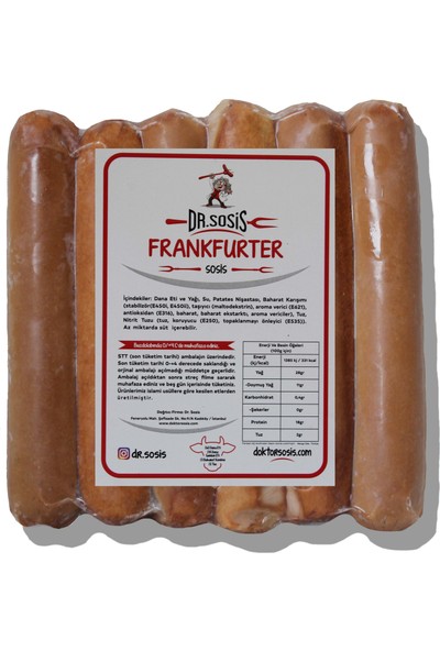 Dr.Sosis Sade Frankfurter 540 gr Dr.Sosis Sade Frankfurter 540 gr