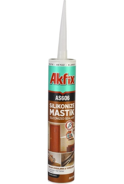 Akfix Beyaz Akfix AS606 Silikonize Mastik Akfix Beyaz Akfix AS606 Silikonize Mastik