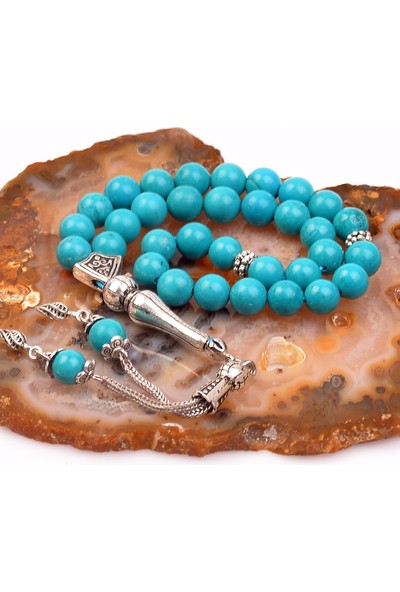 Taş Sandığı Turkuaz Taşı Tesbih (8 Mm)