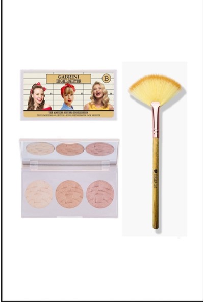 Gabrini 3'lü Aydınlatıcı Paleti - Highlighter B + Estella Highlighter Fırçası GBR01B Gabrini 3'lü Aydınlatıcı Paleti - Highlighter B + Estella Highlighter Fırçası GBR01B