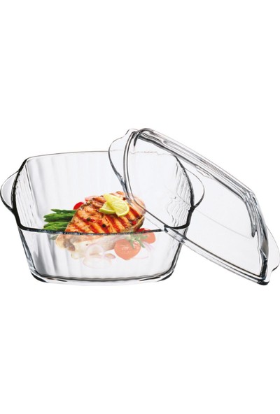 Paşabahçe Borcam Kapaklı Kare Büyük Tencere 59049