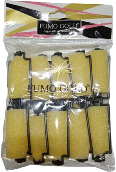 Fumo Sünger Bigudi Sarı 10lu
