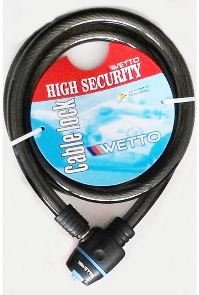 Wetto 15*150 cm 2 Anahtarlı Çelik Wetto Bisiklet Kilit Wetto 15*150 cm 2 Anahtarlı Çelik Wetto Bisiklet Kilit