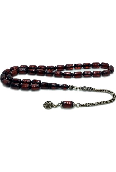 Osmanlı Sarayı Sıkma Kehribar Tesbih 6x9 Eskitme (1)