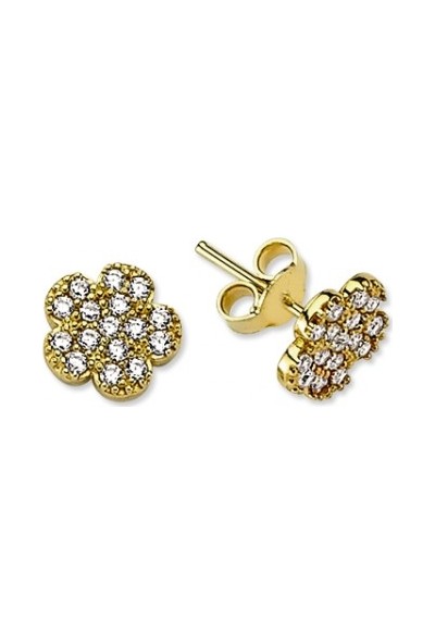 Milades Altın Çiçek Küpe