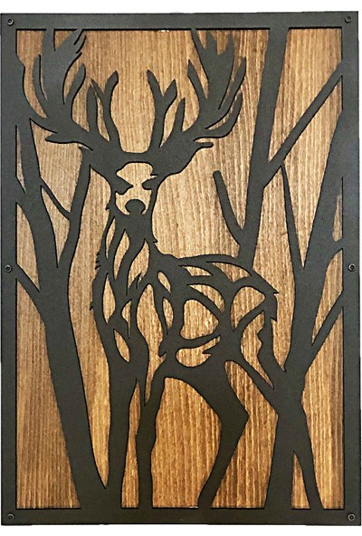 Kayra Saat Dekoratif Ahşap Tablo Geyik ÇERÇEVELİ(90X63CM) Kayra Saat Dekoratif Ahşap Tablo Geyik ÇERÇEVELİ(90X63CM)
