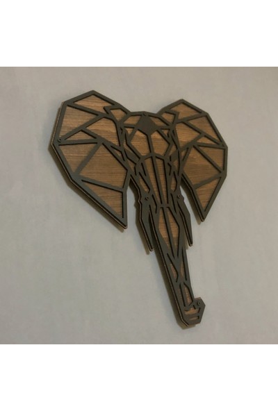 Kayra Saat Dekoratif Ahşap Fil TABLOSU(70X60CM)