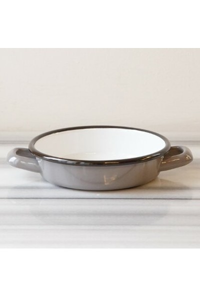 Refikadan Gri Kordonlu Emaye Küçük Sahan Refikadan Gri Kordonlu Emaye Küçük Sahan