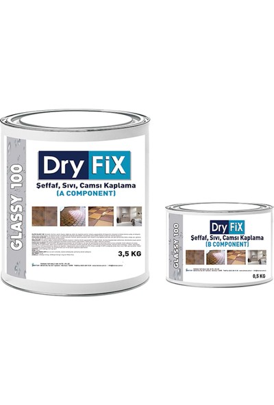 Dryfix Glassy 100 Sıvı Cam Su Yalıtımı 4 kg Dryfix Glassy 100 Sıvı Cam Su Yalıtımı 4 kg