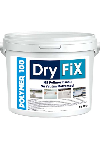 Dryfix Polymer 100 Ms Polimer Su Yalıtımı Şeffaf 18 kg Dryfix Polymer 100 Ms Polimer Su Yalıtımı Şeffaf 18 kg