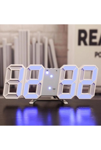 Dailytech Uzay Tasarım Dekoratif Dijital LED Masa Üstü ve Duvar Saati