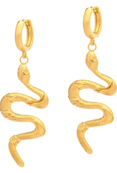 Sanal Kuyumculuk 925 Ayar Gümüş Yılan Küpe