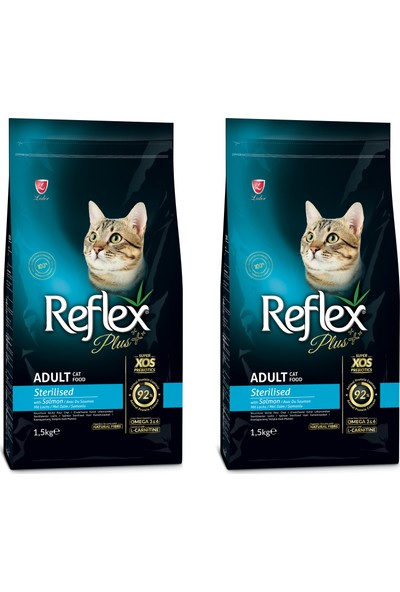 Reflex Plus Somonlu Kısırlaştırılmış Kedi Maması 1,5 kg 2 Adet Reflex Plus Somonlu Kısırlaştırılmış Kedi Maması 1,5 kg 2 Adet