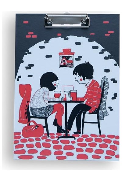 Pikas Sekreterlik Kapaksız Üstten Mekanizmalı A4 Aşıklar Resimli