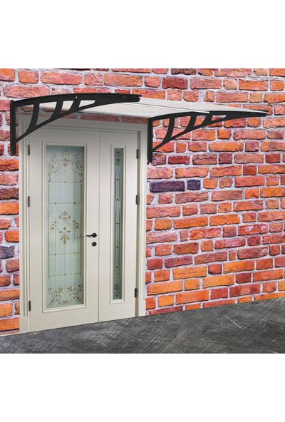 Gardenplast Kapı Üstü Pratik Sundurma 100X120 cm - Şeffaf Gardenplast Kapı Üstü Pratik Sundurma 100X120 cm - Şeffaf