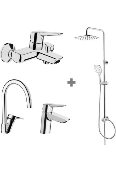 Artema Solid S 3 Lü Batarya Seti + Punto Plus 3s Tepeduş Seti Artema Solid S 3 Lü Batarya Seti + Punto Plus 3s Tepeduş Seti