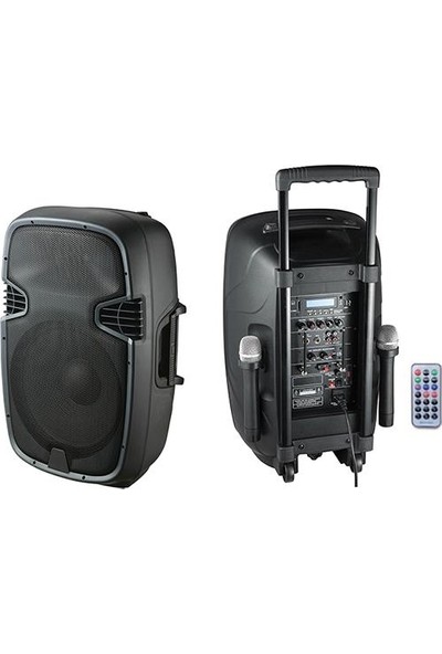 Tvm PP-2112AUS-CBT Hoparlör 30 cm Bluetoothlu 2 Adet Kablosuz El Mikrofonu Aktif Hoparlör Tvm PP-2112AUS-CBT Hoparlör 30 cm Bluetoothlu 2 Adet Kablosuz El Mikrofonu Aktif Hoparlör