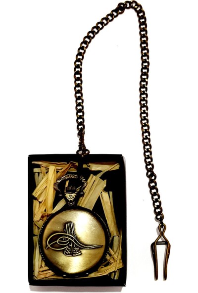 Mixperi Köstekli Besmele Tuğralı Bronz Cep Saati