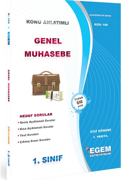 Egem Yayınları Genel Muhasebe Konu Anlatımlı Soru Bankası-Güz Dönemi(1. Yarıyıl) Egem Yayınları Genel Muhasebe Konu Anlatımlı Soru Bankası-Güz Dönemi(1. Yarıyıl)