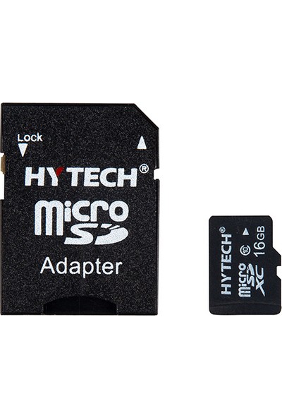 Hytech 16 GB Class 10 Micro Sdhc Uhs-I Hafıza Kartı + Adaptör Hytech 16 GB Class 10 Micro Sdhc Uhs-I Hafıza Kartı + Adaptör