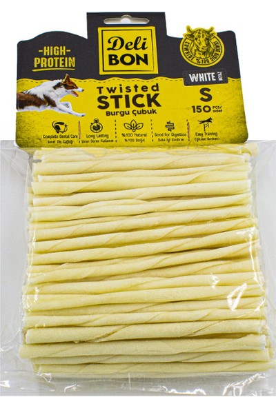 Delibon Deri Burgu Çubuk 150 Adet Beyaz Delibon Deri Burgu Çubuk 150 Adet Beyaz