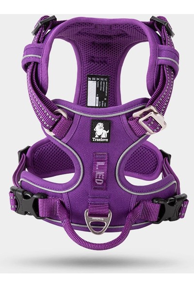 True Love Alüminyum D-Halkalı, Ergonomik, Mor Göğüs Tasması