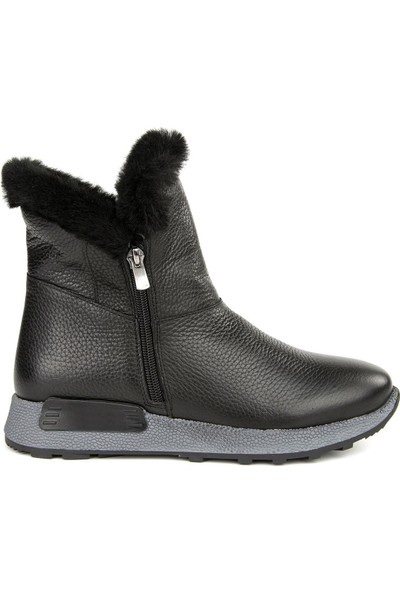 Muya Harvey Fermuarlı Deri Kadın Bot