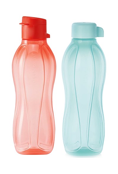 Tupperware Eko Şişe 2'li Set 500 ml Turkuaz Vidalı Kapak - 500 ml Kırmızı Kolay Kapak Tupperware Eko Şişe 2'li Set 500 ml Turkuaz Vidalı Kapak - 500 ml Kırmızı Kolay Kapak