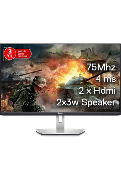 Dell S2721H 27'' 75Hz 4ms (HDMI) Full HD IPS Monitör Dell S2721H 27'' 75Hz 4ms (HDMI) Full HD IPS Monitör