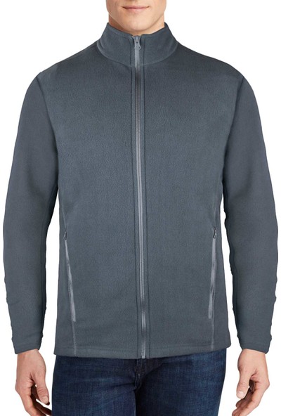 Sivugin Outdoor Erkek Polar Ceket Tam Fermuarlı Cepli Gri