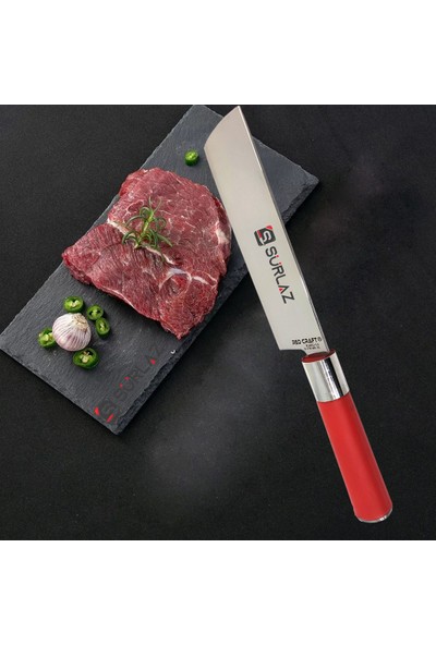 SürLaz Craft Nakiri Şef Bıçağı Mutfak Bıçak