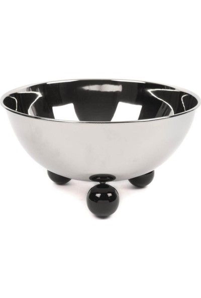 Mikasa Moor Gümüş Siyah Top Dekor Kase 31X18 cm Mikasa Moor Gümüş Siyah Top Dekor Kase 31X18 cm