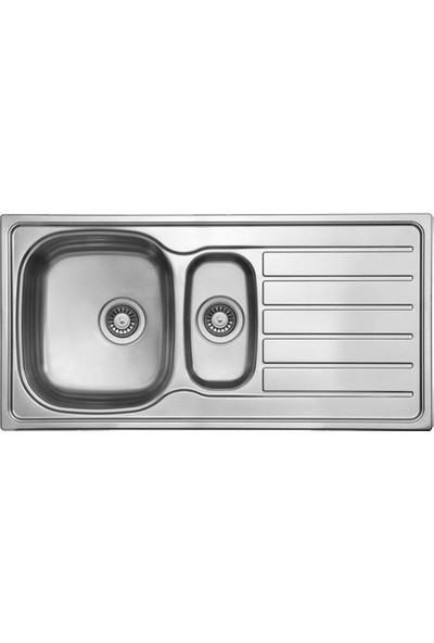 Ukinox Hypnos 100 Evye, 1,5 Hazneli, Sağ Damlalıklı, Dekorlu, Tezgah Üstü