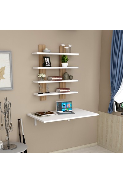 Decorair Eba Çalışma Masası+Duvar Rafı