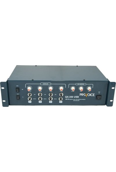 Provoice QX-350 USB Girişli 350 Watt 4 Kanallı Anfili Mikser Provoice QX-350 USB Girişli 350 Watt 4 Kanallı Anfili Mikser