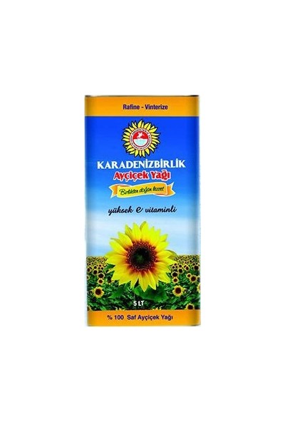 Karadenizbirlik Ayçiçek Yağı Teneke 5 Lt Karadenizbirlik Ayçiçek Yağı Teneke 5 Lt