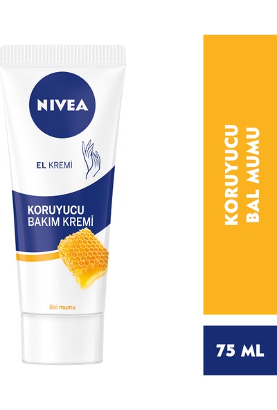 Nivea Koruyucu Bakım El Kremi 75Ml - Bal Mumu Ve Gül Kokusu