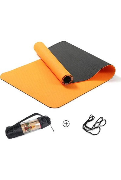 Pilates & Yoga Minderi, Çift Renkli Mat Turuncu