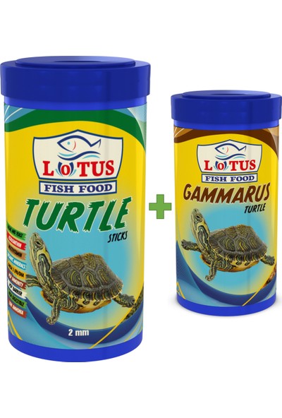Lotus Turtle 250 ml + Gammarus 100 ml Kaplumbağa Yemi Lotus Turtle 250 ml + Gammarus 100 ml Kaplumbağa Yemi