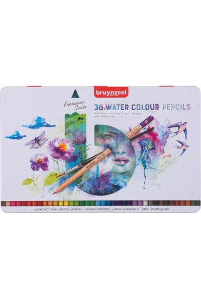 Bruynzeel Expression Aquarelle Kuru-Sulu Boya Kalemi Seti 36 Renk